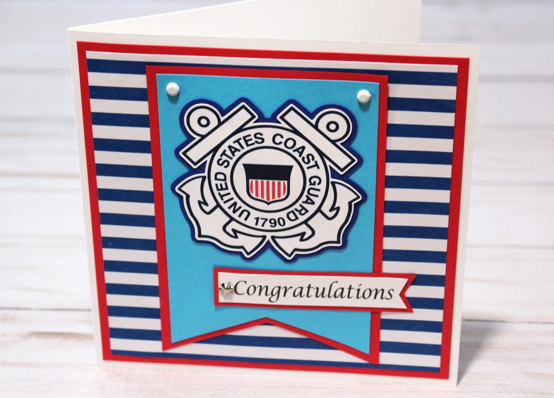 Coast Guard Card, Handmade Card, Coast Guard Retirement, Coast Guard ...