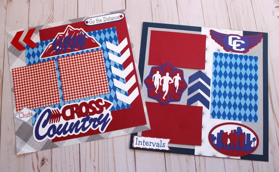 Custom Team Colors Cross Country Scrapbook Page Set 12x12 - Etsy