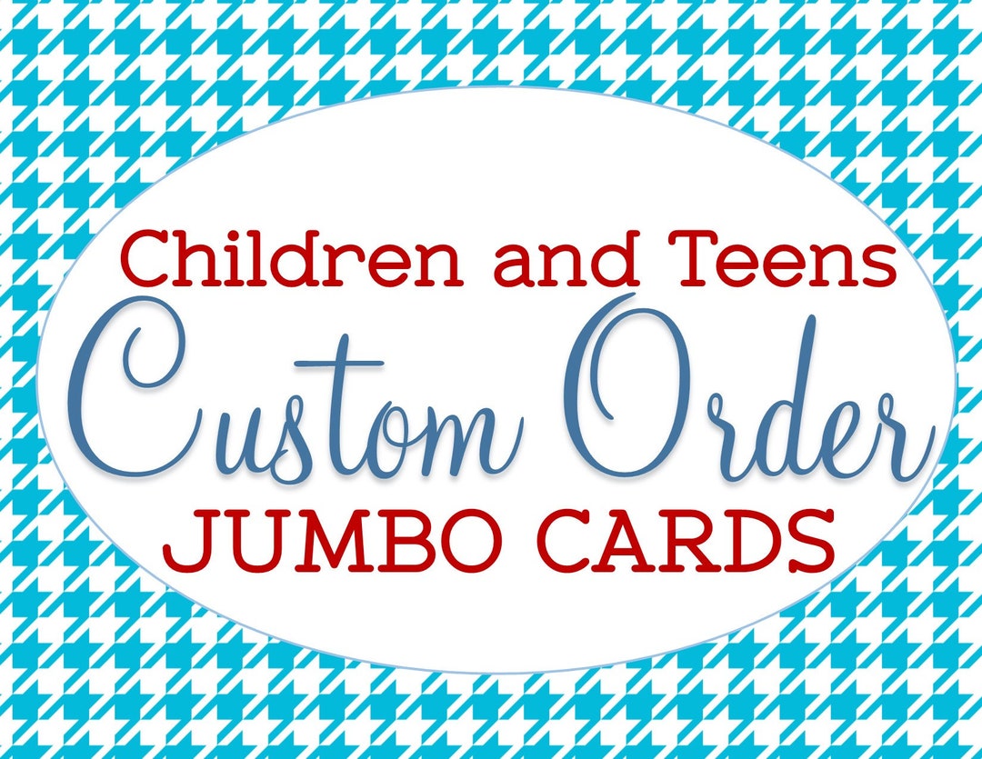 Custom Jumbo Sized Card, Any Occasion, Extra Large, Unique A4 Greeting ...