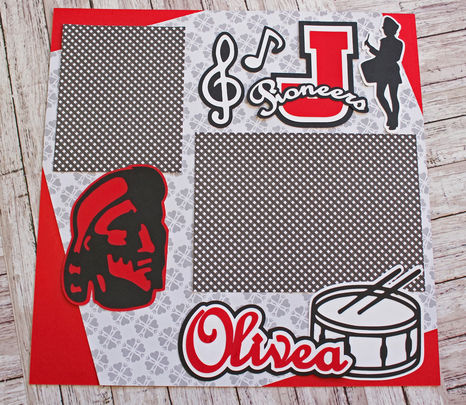 Any Color Custom Mascot High School Scrapbook Cover Page | Etsy