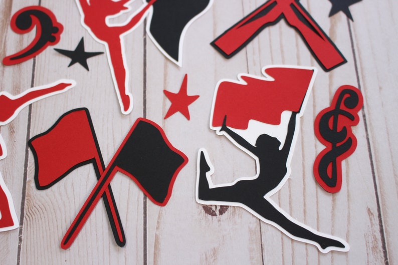 Any Color Color Guard Die Cuts Set of 8 Scrapbooking High - Etsy