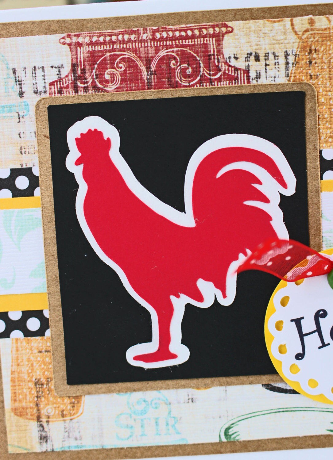 Custom, Handmade Red Hen Card, Handmade Greeting Card, Red Hen Greeting ...