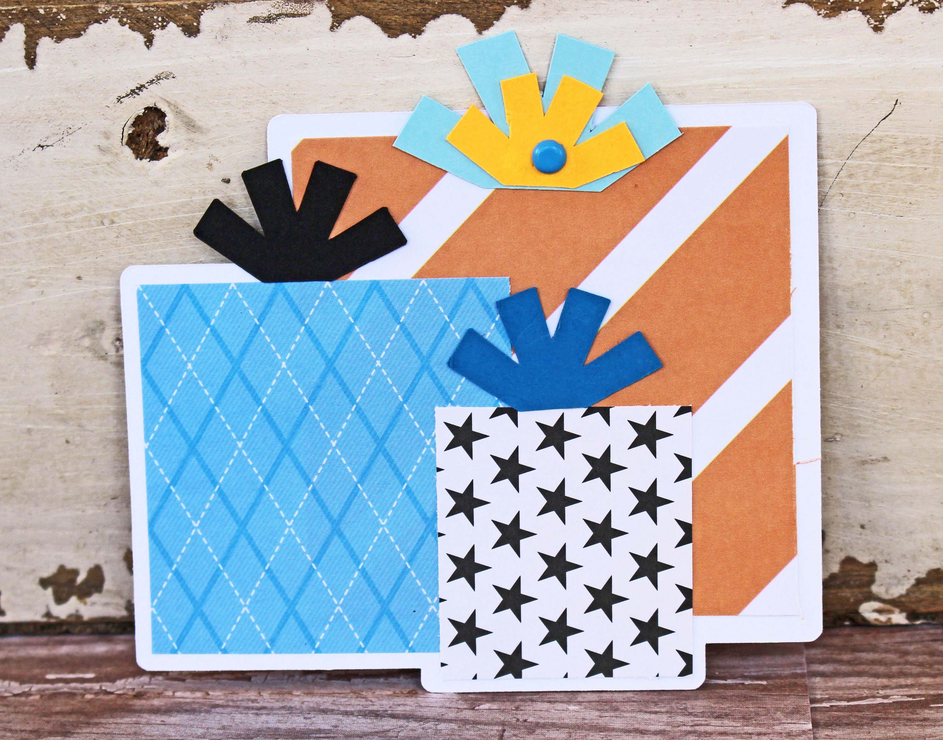 Birthday Present Die Cut, Layered Die Cut, Scrapbook Embellishment ...