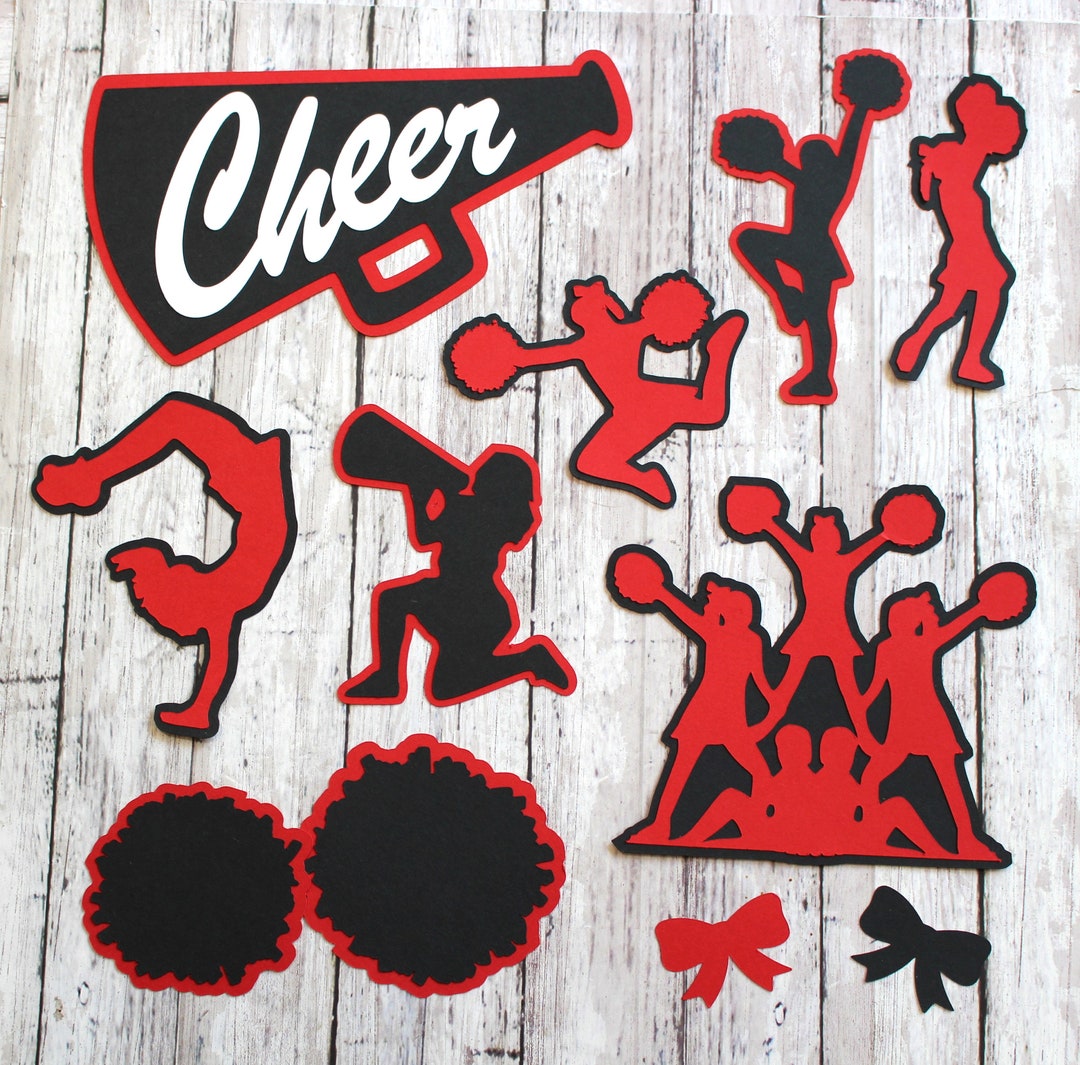 Pick Your Colors, Cheer Die Cut Set, Set of 11, Cheerleading Scrapbook ...