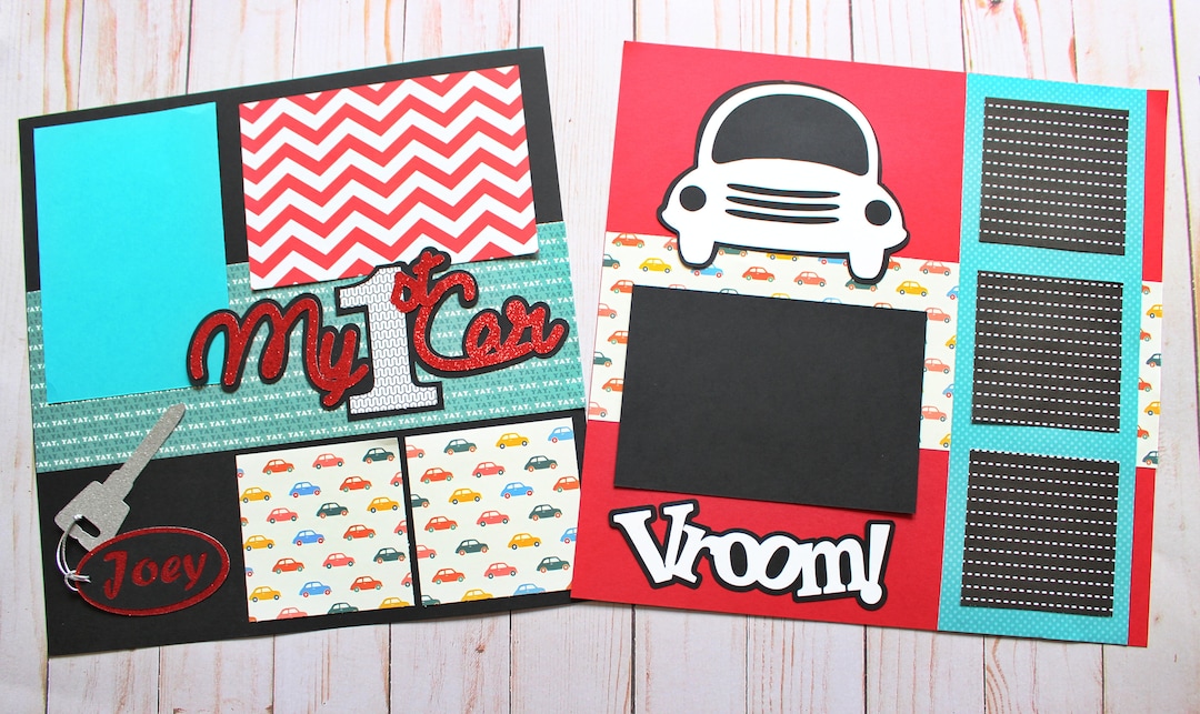 Custom Colors, My First Car, Licensed to Drive, Scrapbook Page Set ...