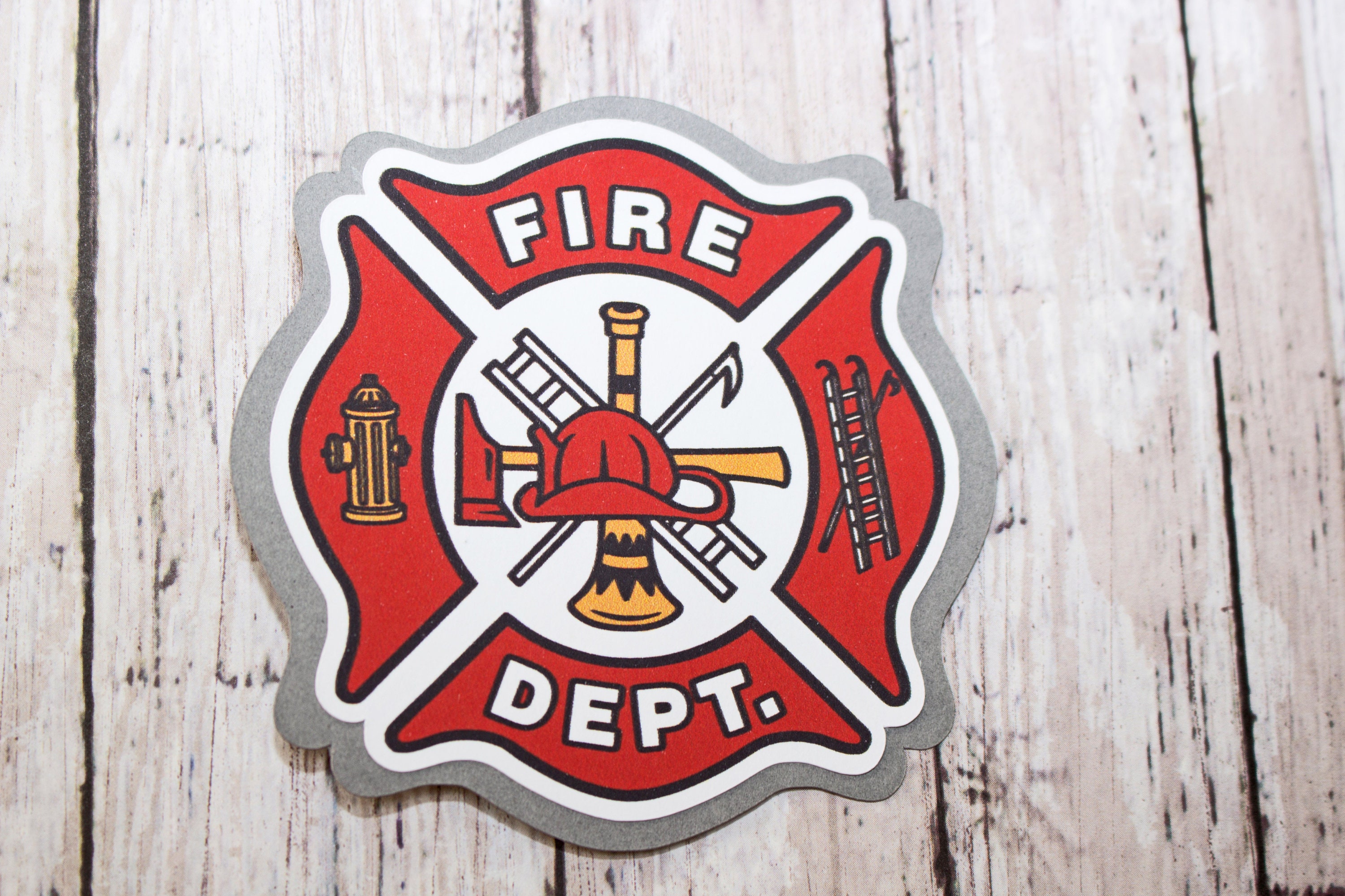 Fire Fighter Die Cut, Fire Dept Die Cut, Fireman Die Cut, Fire ...