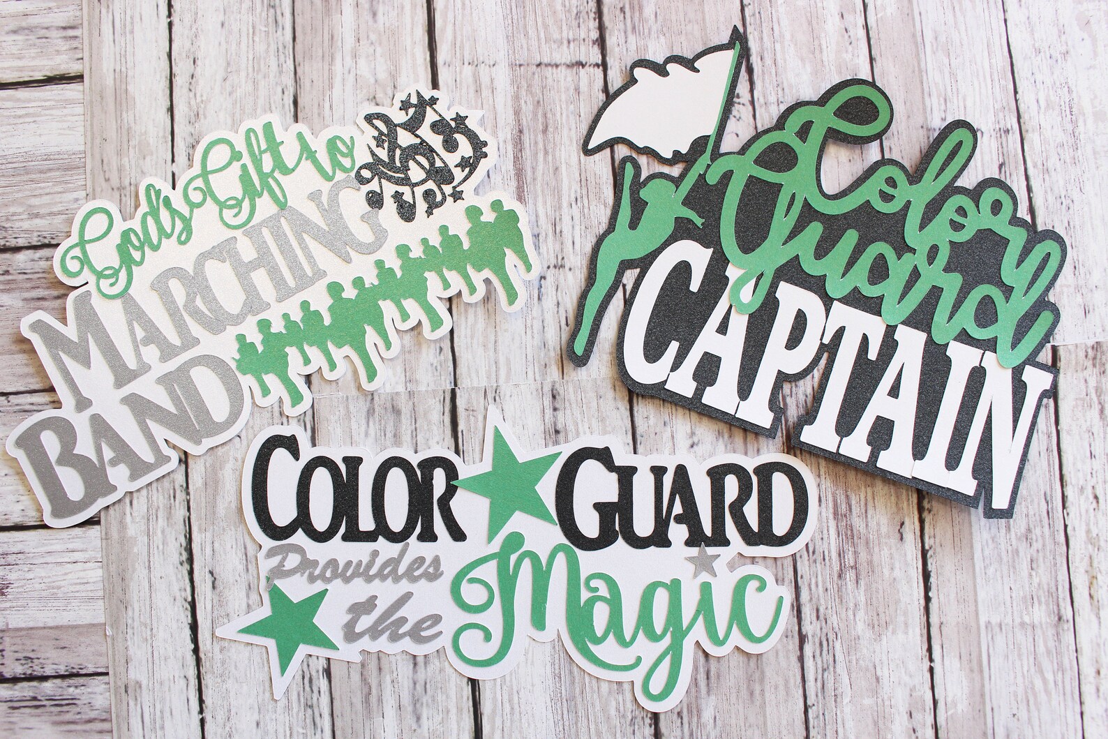 Any Color Color Guard Die Cuts Set of 8 Scrapbooking High | Etsy