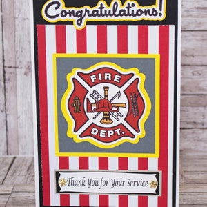 Firefighter Card, Handmade, Card, Retirement, Fireman, Promotion ...