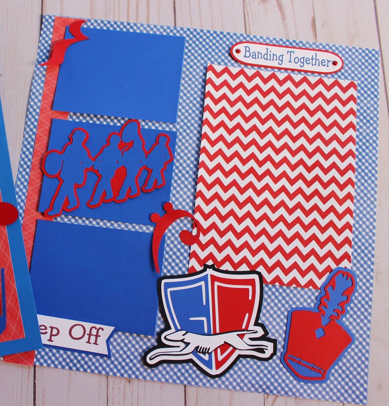 Custom School Colors Marching Band Scrapbook Page Set - Etsy