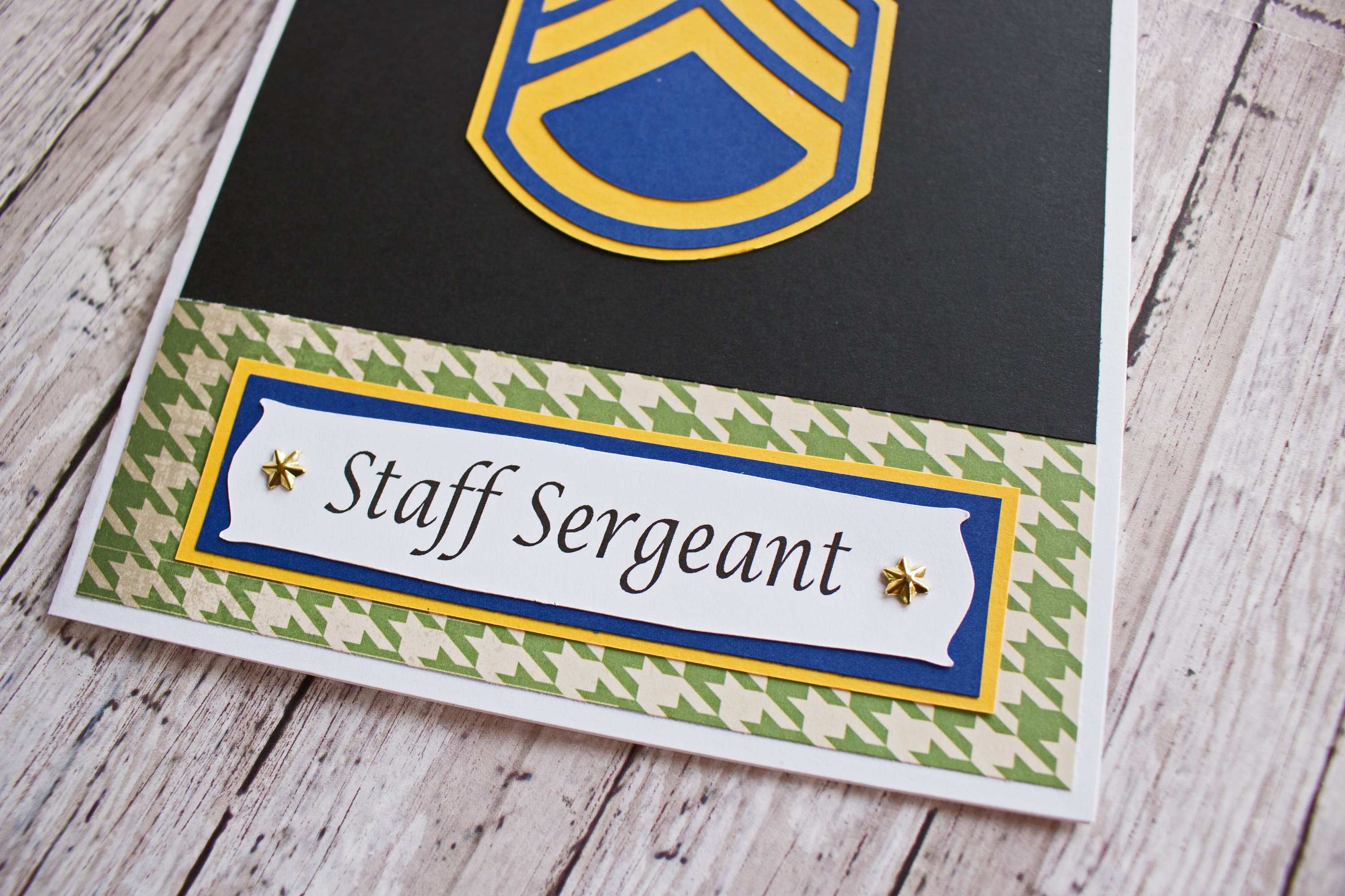 US Army Promotion Card, Enlisted or Officer Ranks, Handmade Army Card ...