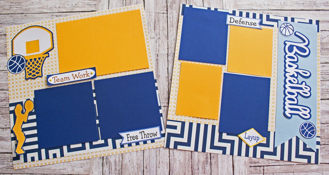 Pick Your Colors, Custom Made, Girls Basketball, Scrapbook Page Set ...