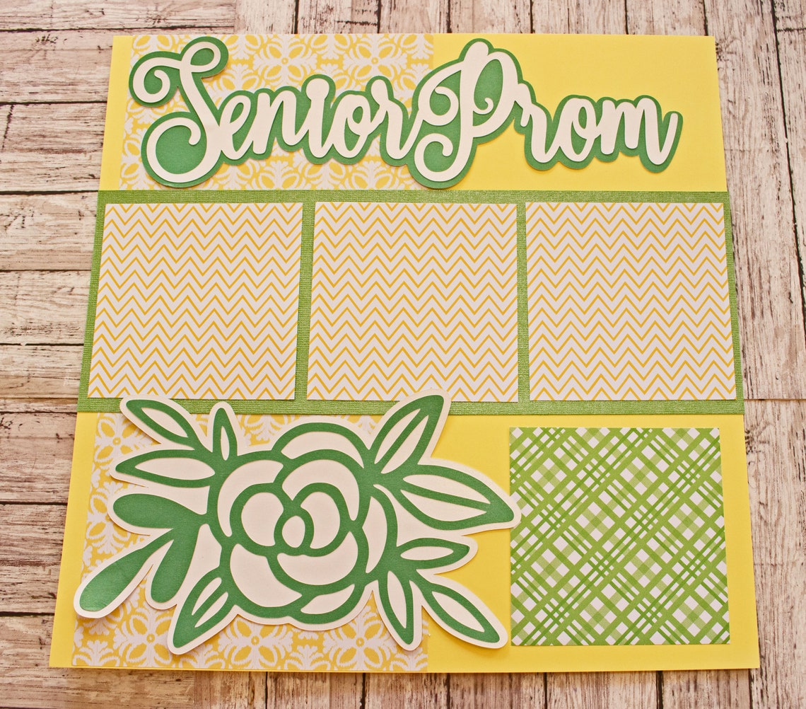 Any Color Senior Prom Junior Prom Scrapbook Pages Custom | Etsy