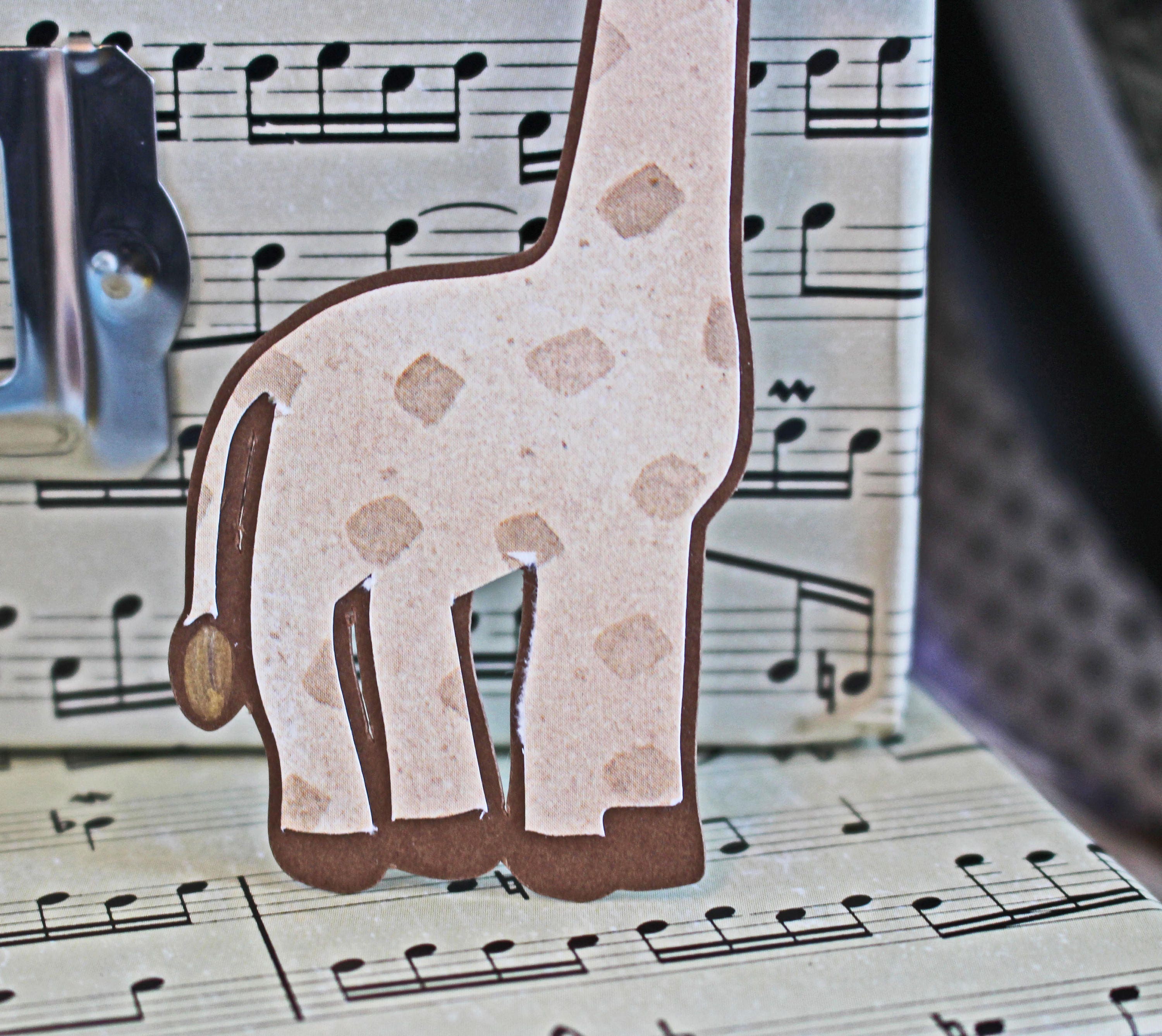 Set of 2, Giraffe Die Cuts, Handmade Die Cuts, Baby Scrapbook, Baby ...