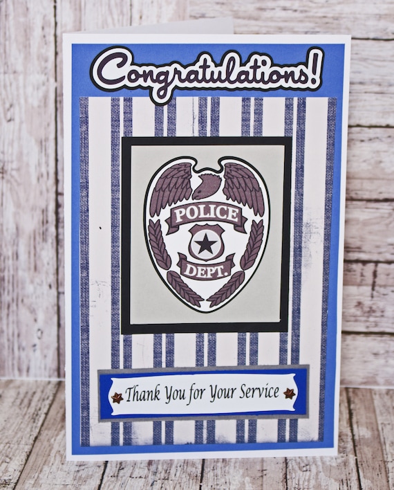 Police Officer Card Law Enforcement Card Handmade Card | Etsy