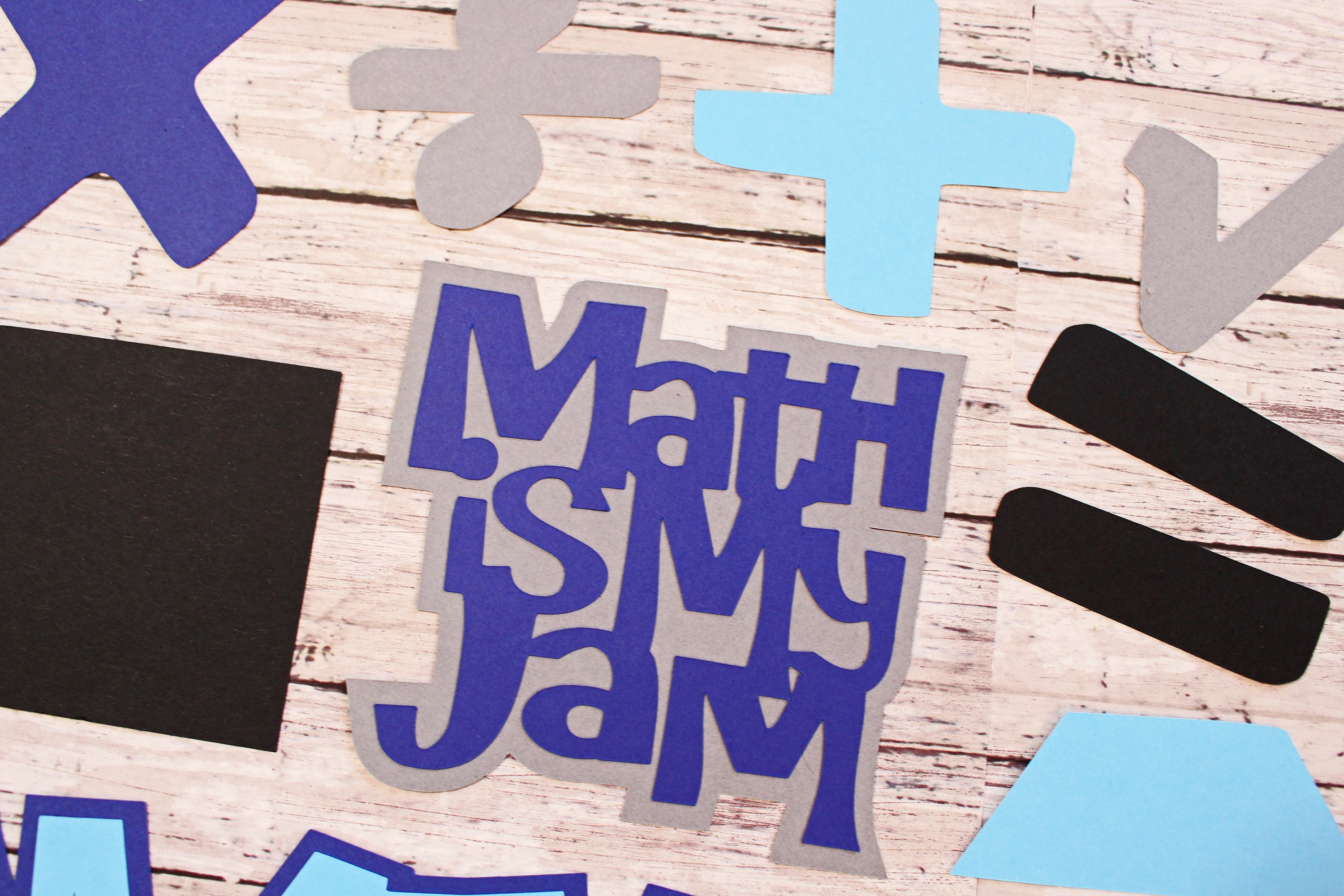 Custom Colors, Set of 18, Math Die Cut Set, Math Class Scrapbook ...
