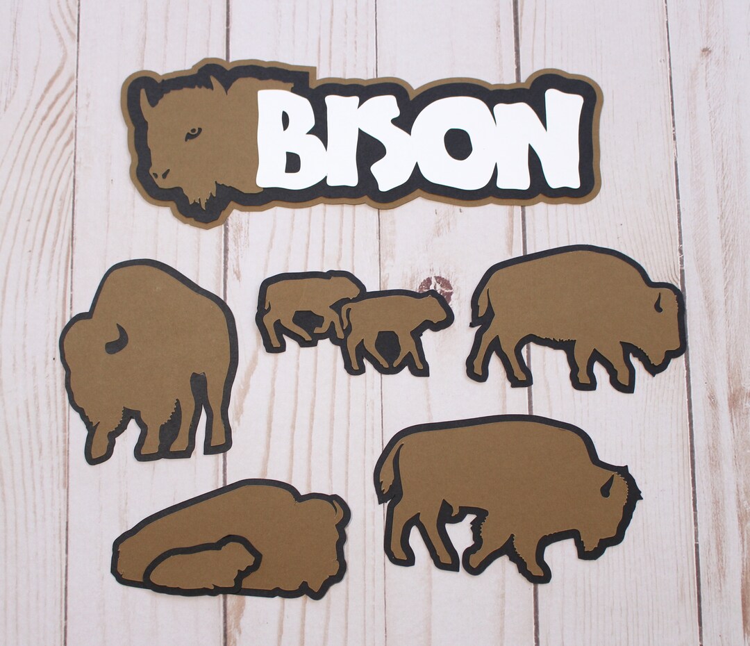Bison Die Cut Set, Buffalo Diecuts, Wildlife Scrapbooking, Yellowstone Die Cuts, Plains Wildlife ...
