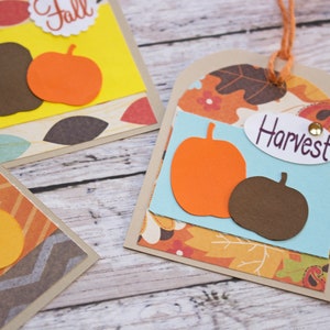 Fall Pumpkin Tags, Set of 3 Hang Tags, Thanksgiving Party Decor, Dinner ...