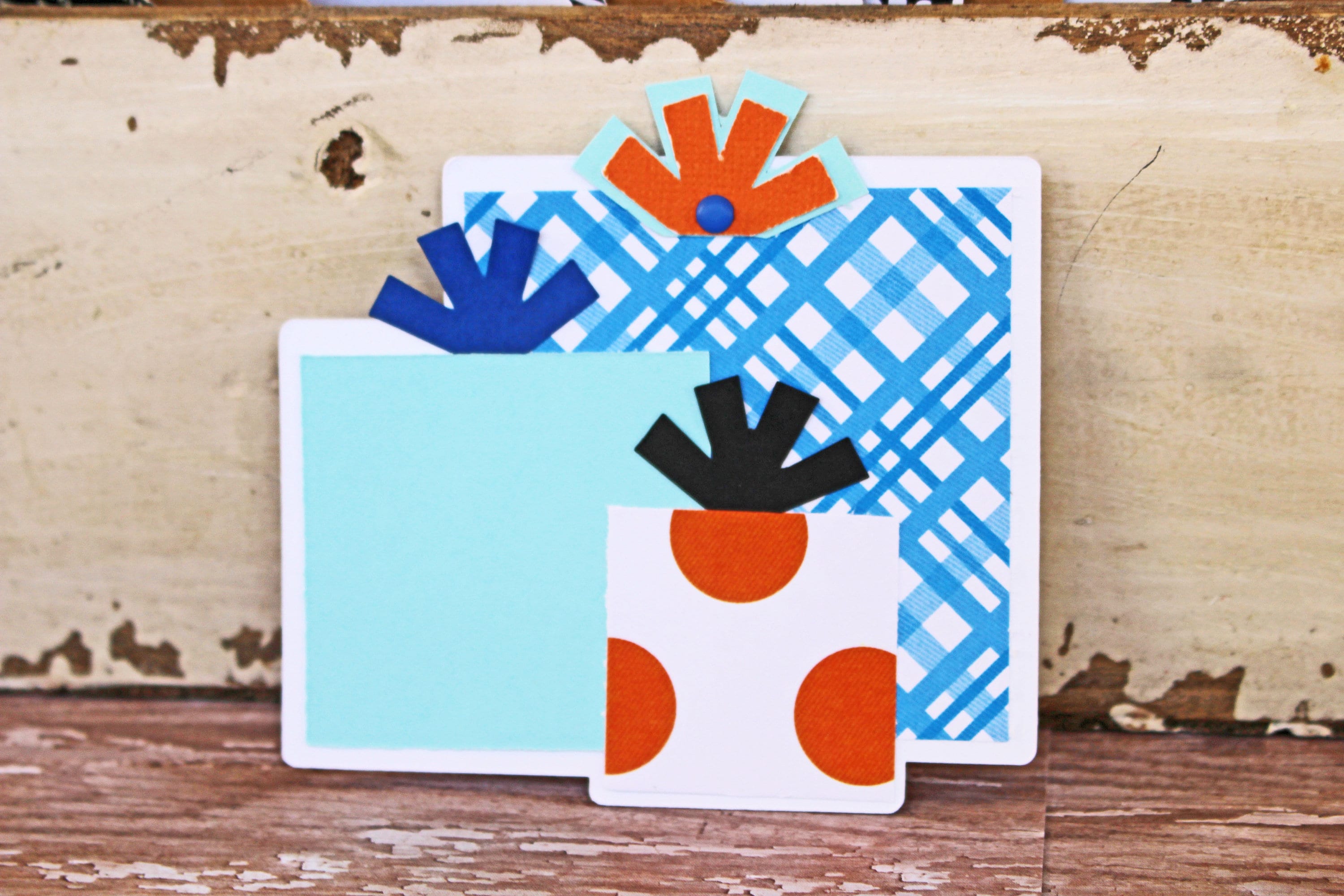 Birthday Present Die Cut, Layered Die Cut, Scrapbook Embellishment ...