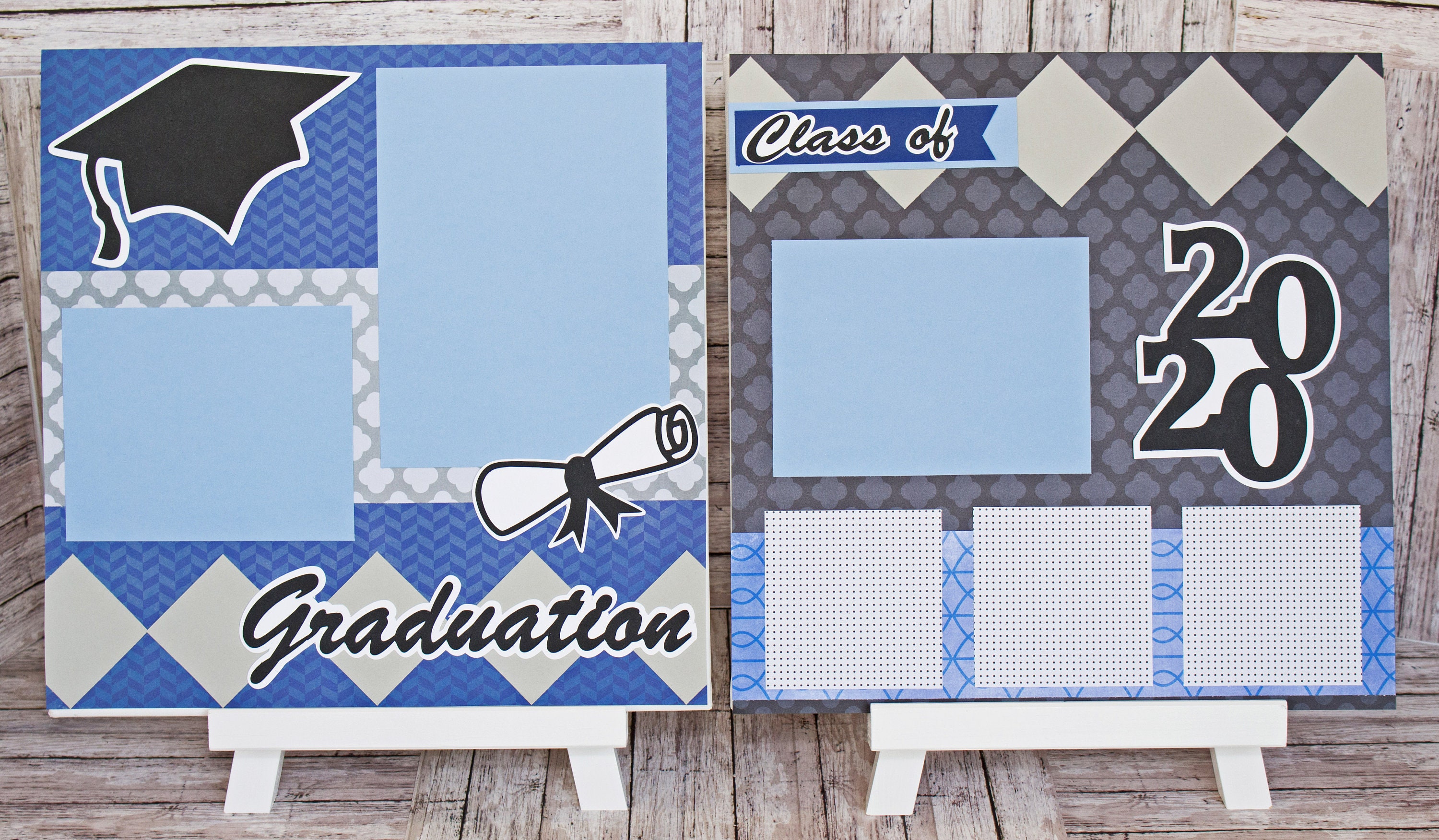 Custom Colors & Class Year, Graduation Scrapbook Page Set, High School ...