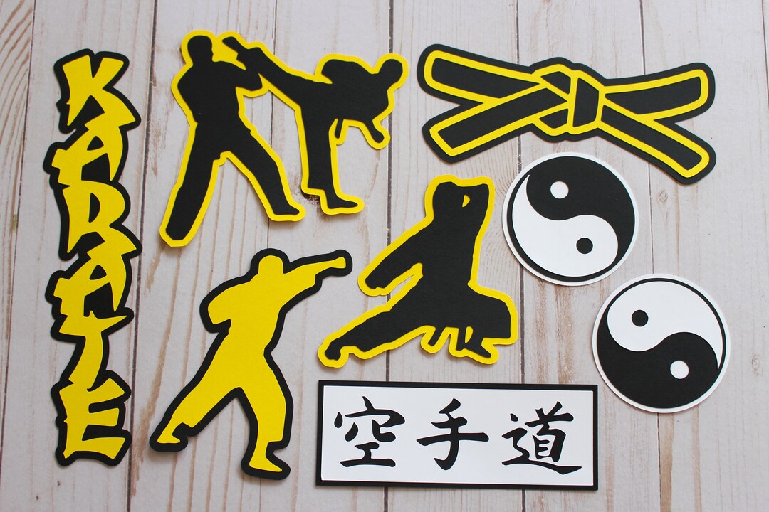Pick Any Color, Karate Diecuts, 8 Piece Set, Personalized Scrapbook ...