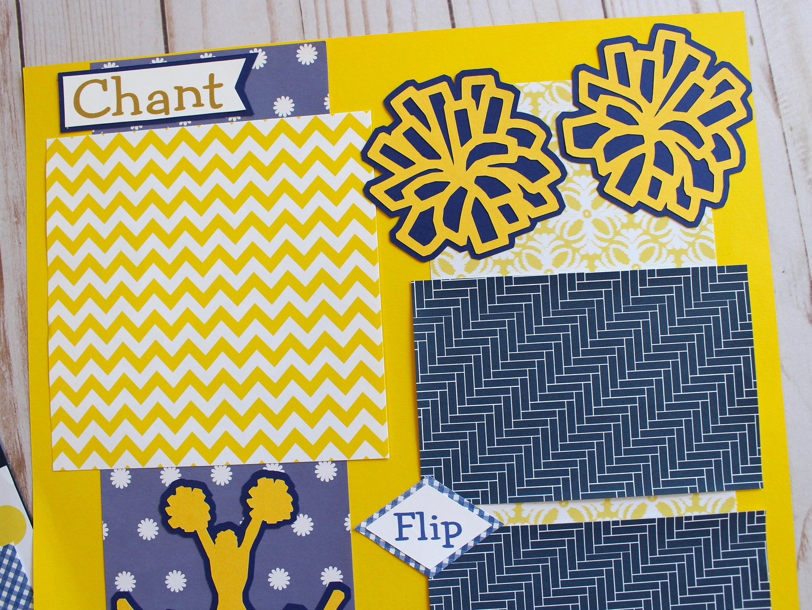Any Color Combination Cheer Team Scrapbook Page Set Premade - Etsy