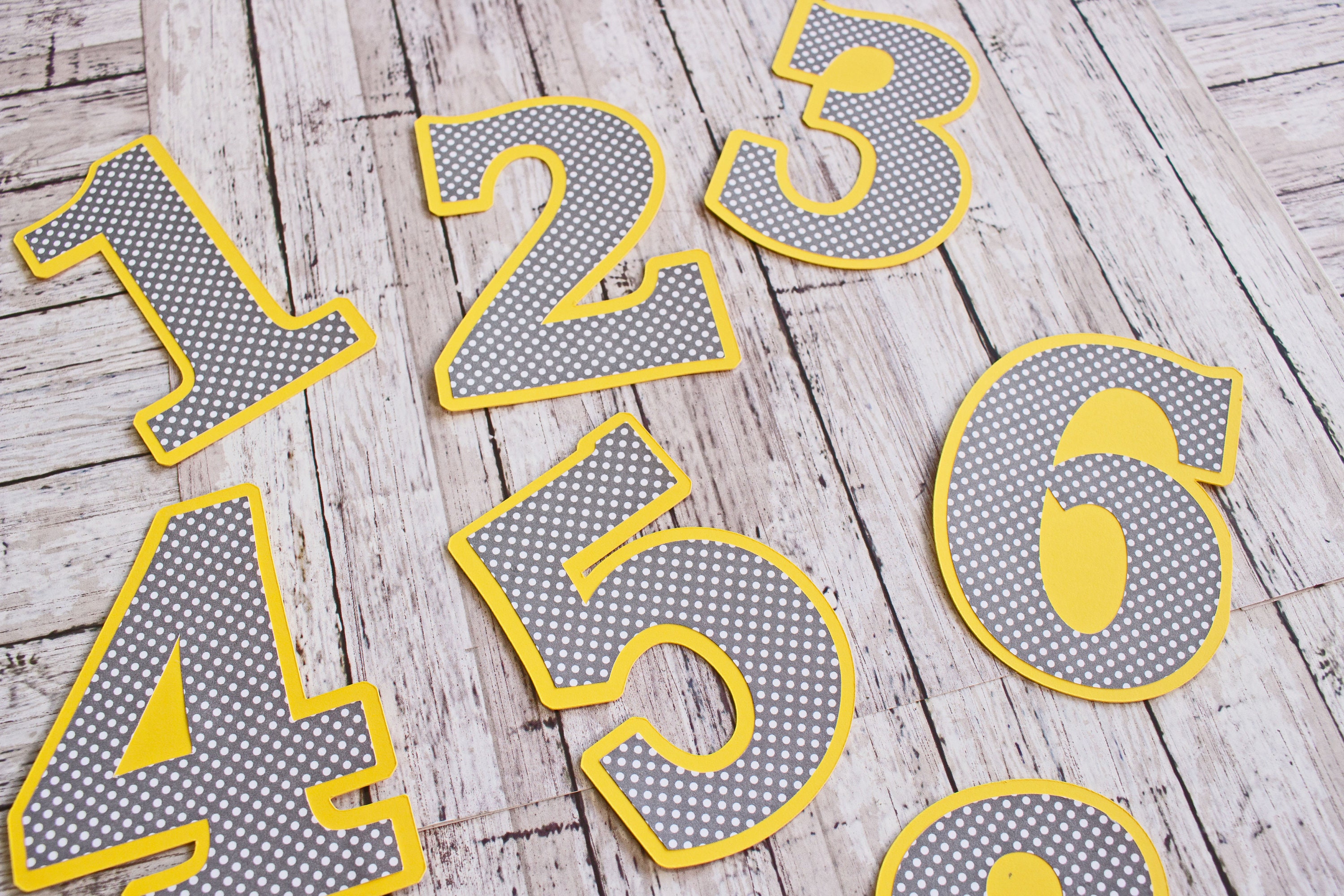 Any Color, Any Pattern, Number Die Cuts, Layered Diecut Set, 12 Month ...