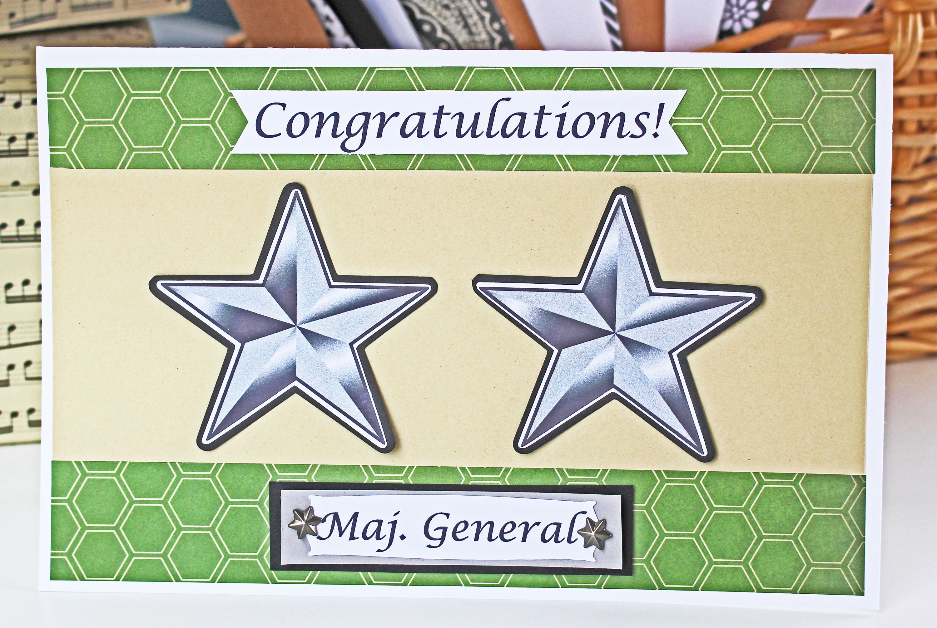 US Army Promotion Card Enlisted Or Officer Ranks Handmade Army Card 