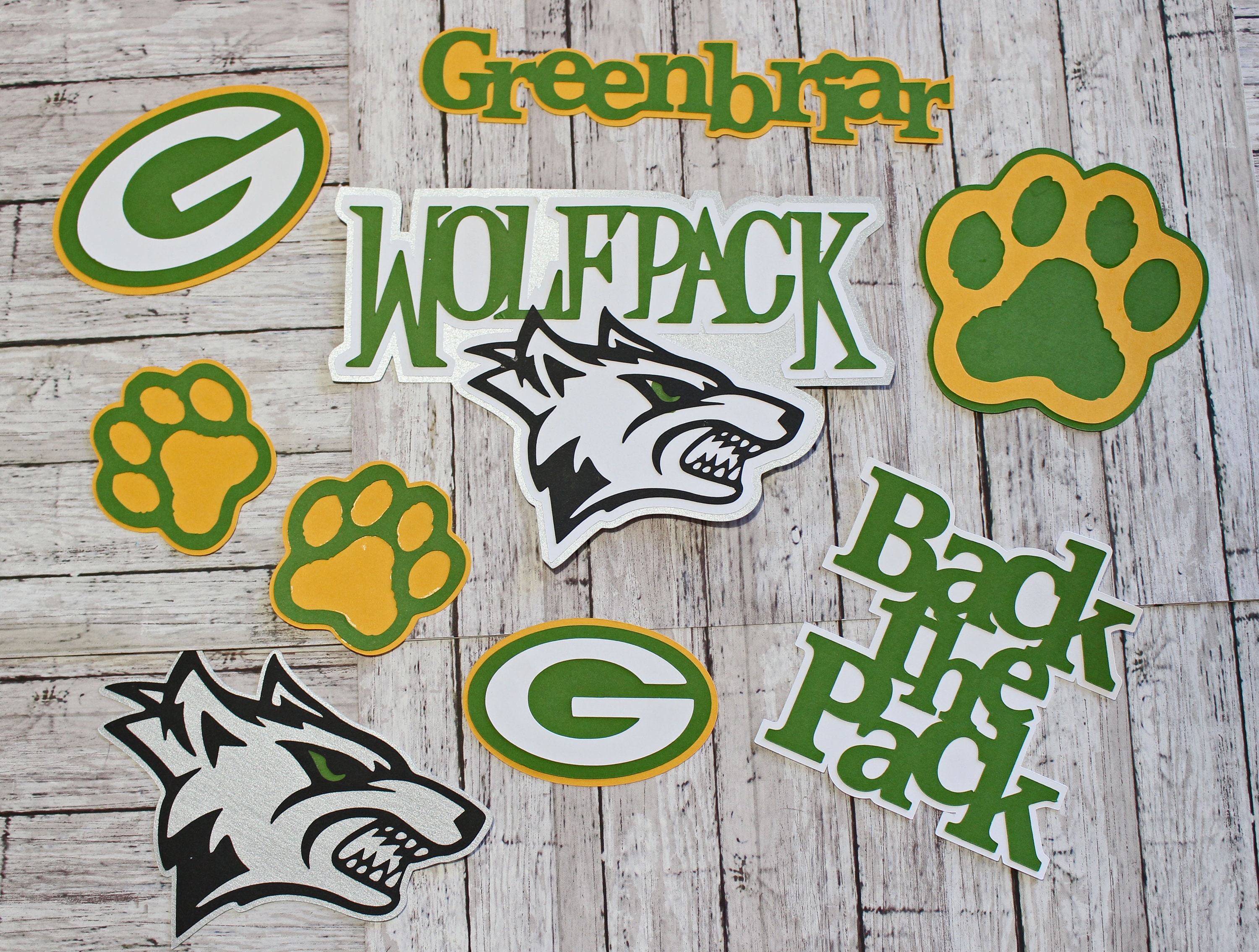 Any Color Custom Mascot Set High School Custom Die Cut Set - Etsy