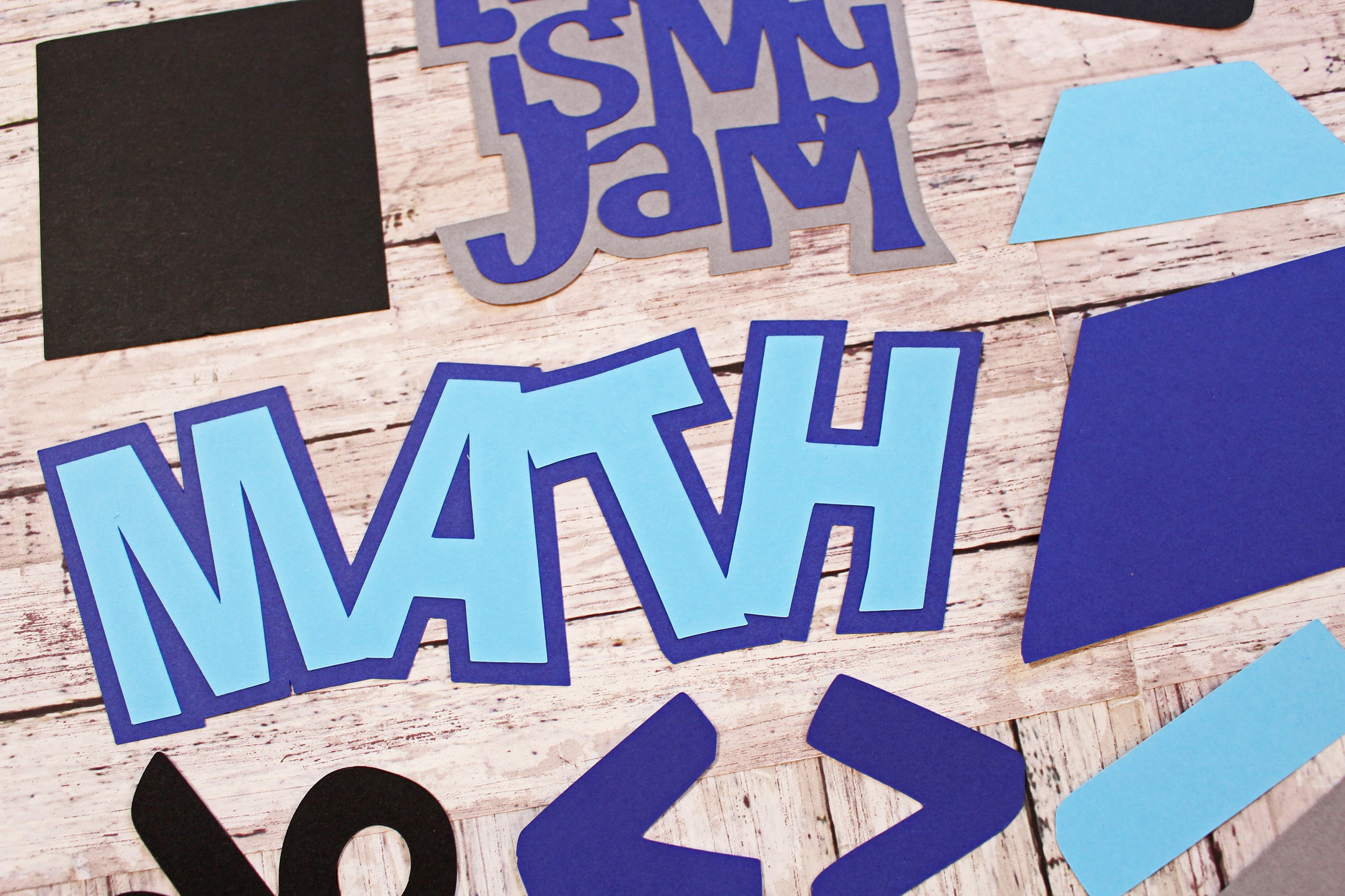 Custom Colors, Set of 18, Math Die Cut Set, Math Class Scrapbook ...