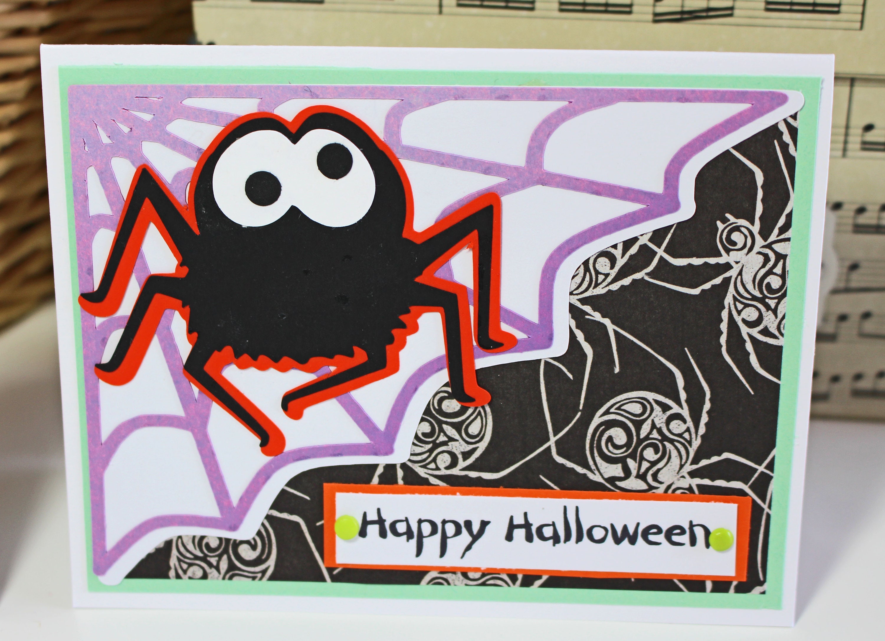 Halloween Spider Cards, Halloween Card Set, Handmade Cards, Halloween ...