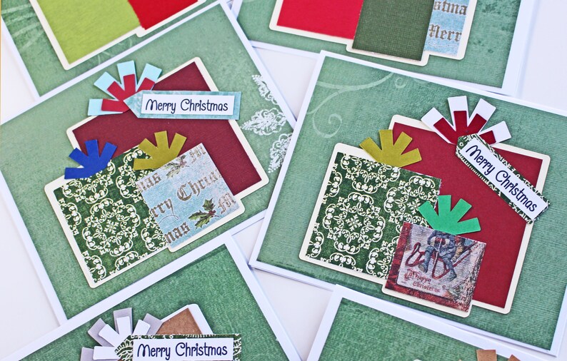 Set of 6 Christmas Present Cards Holiday Present Cards | Etsy