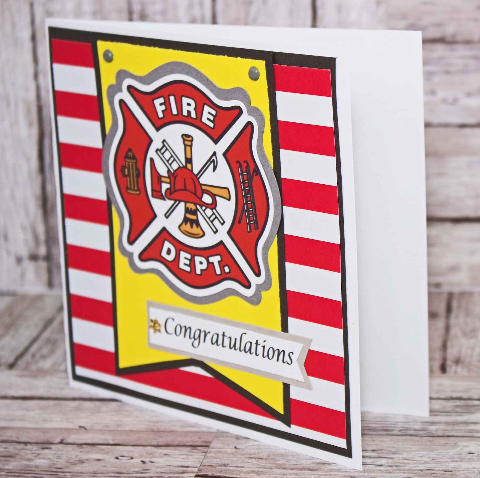 Firefighter Congratulations Card Handmade Greeting | Etsy