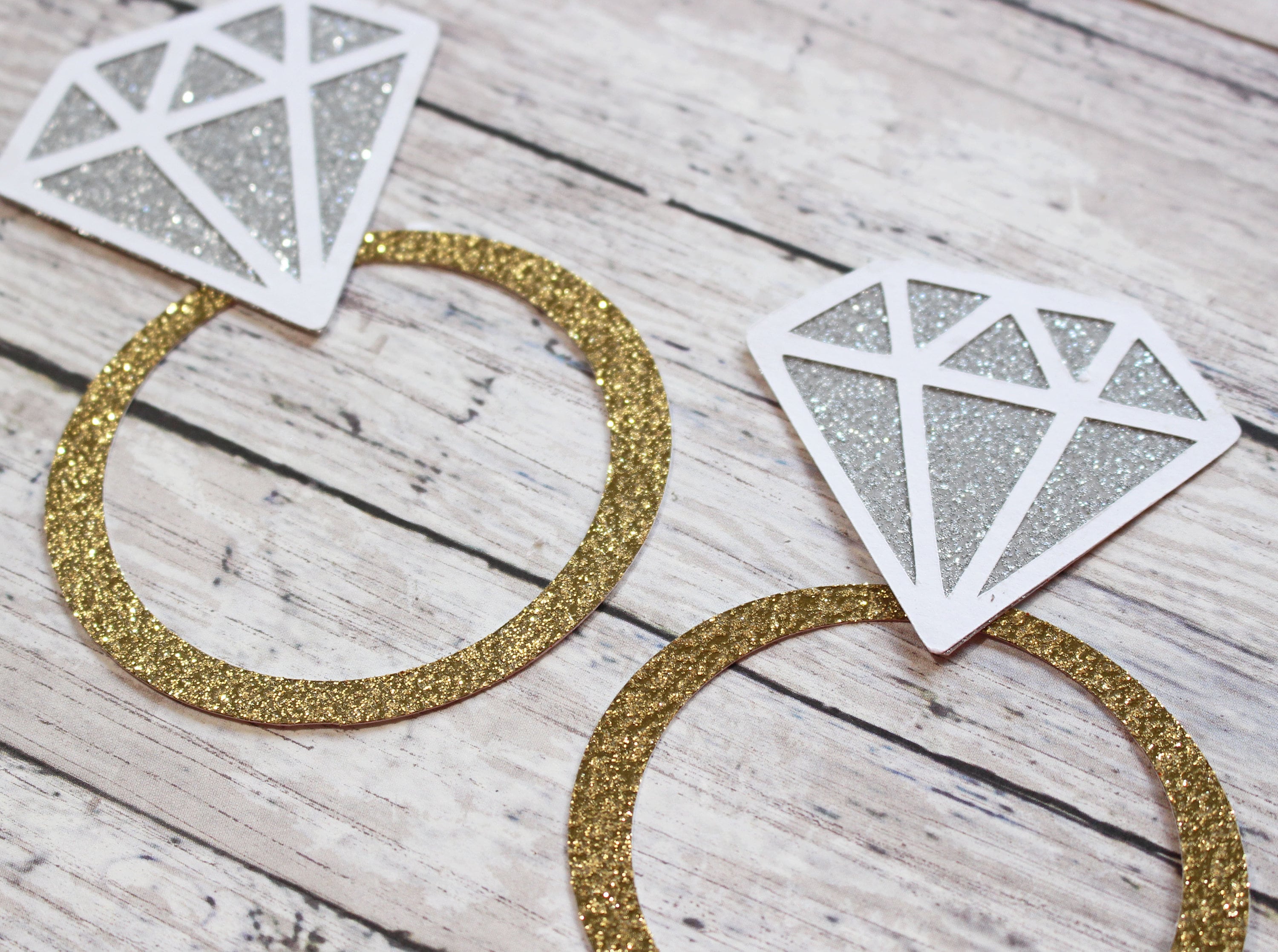 2-Dimensional Wedding Ring, Wedding Ring Die Cut, Diamond Ring Die Cut ...
