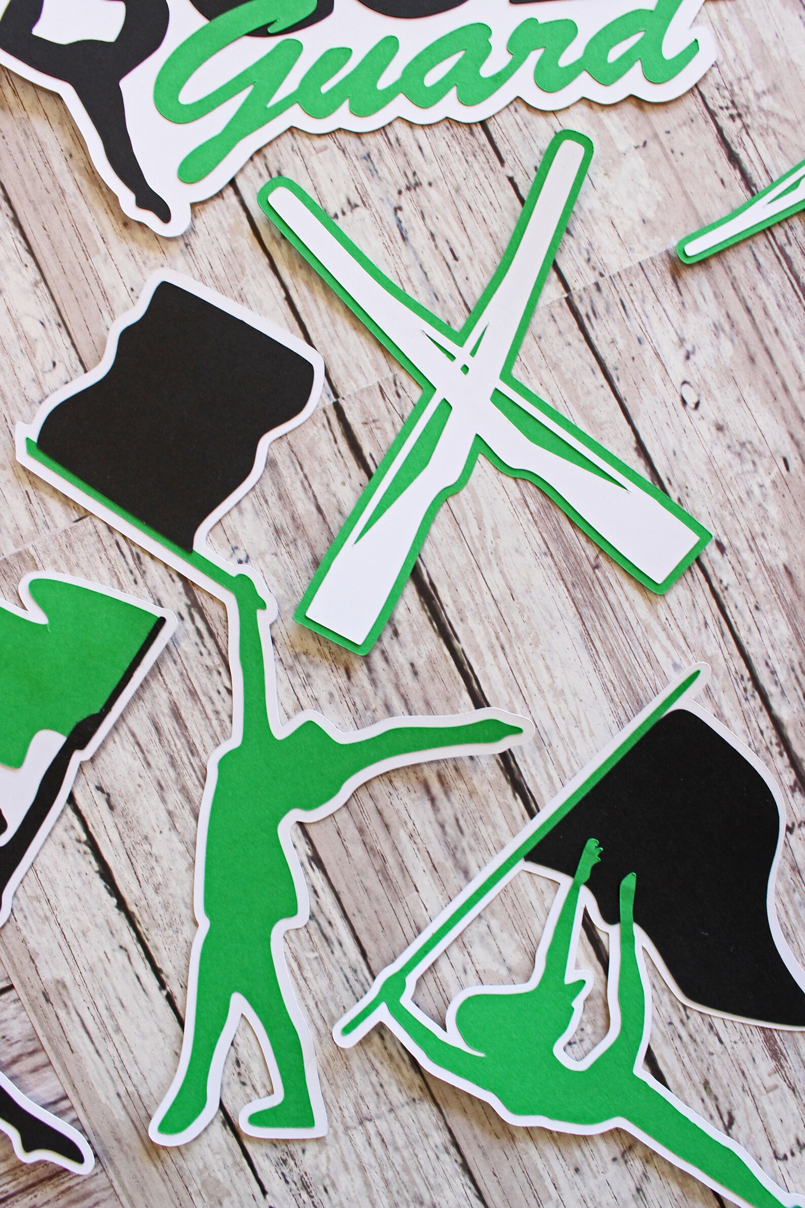 Any Color Color Guard Die Cuts Set of 8 Scrapbooking High | Etsy