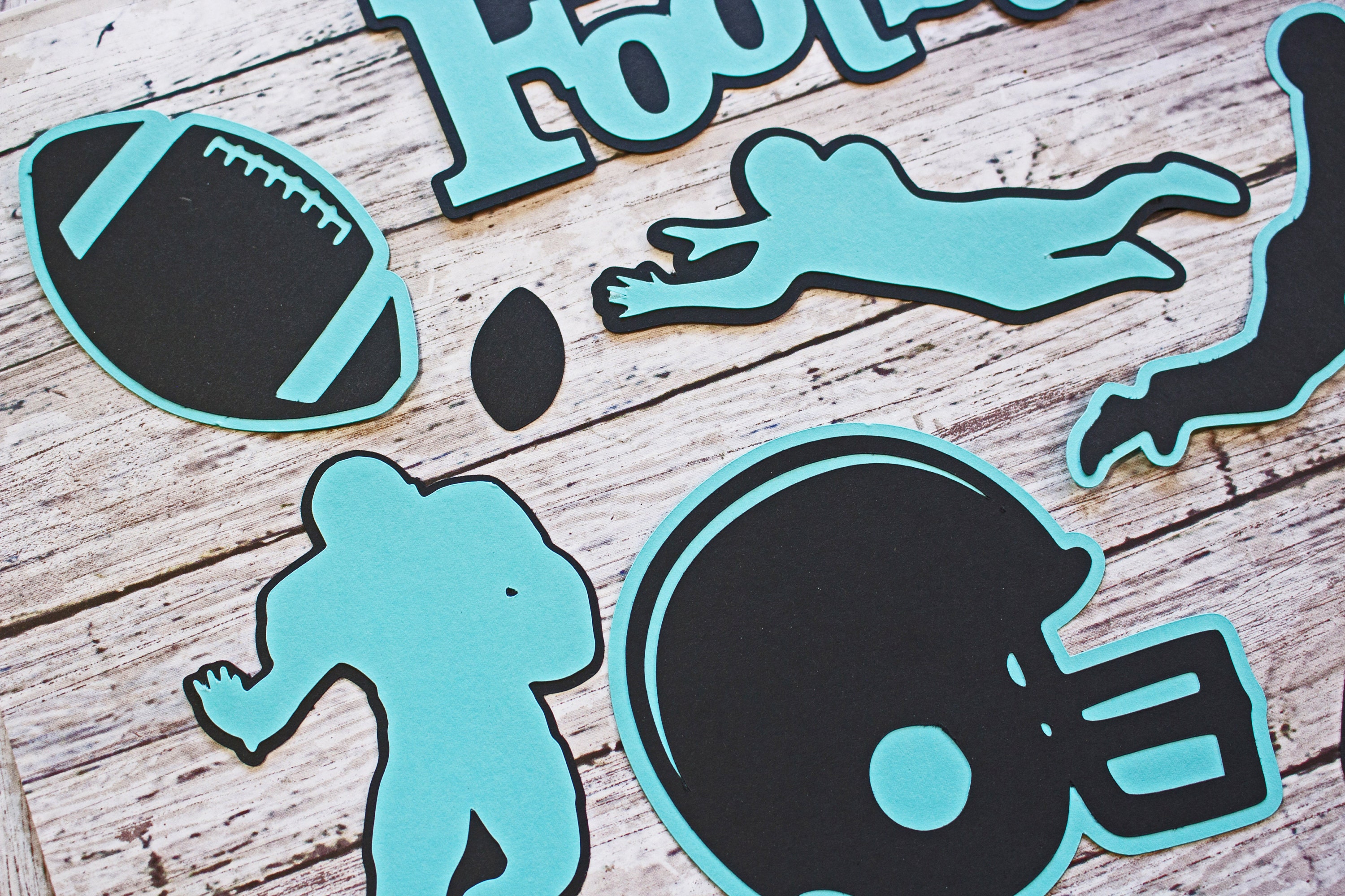 Any Color, Football Die Cut Set, Set of 11, Scrapbooking, High School ...