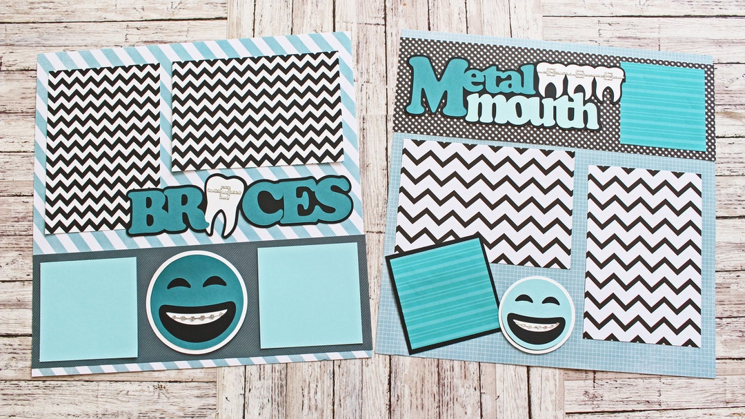 Any Color, Braces Scrapbook Page Set, Braces On, Scrapbook Pages, Train ...