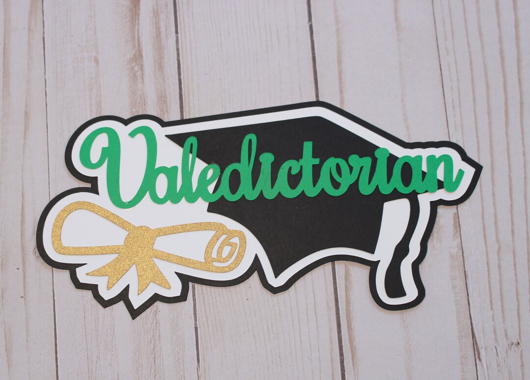 Any 3 Colors Valedictorian Scrapbook Title Valedictorian Die - Etsy