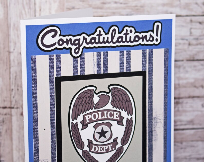 Police Officer Card Law Enforcement Card Handmade Card | Etsy