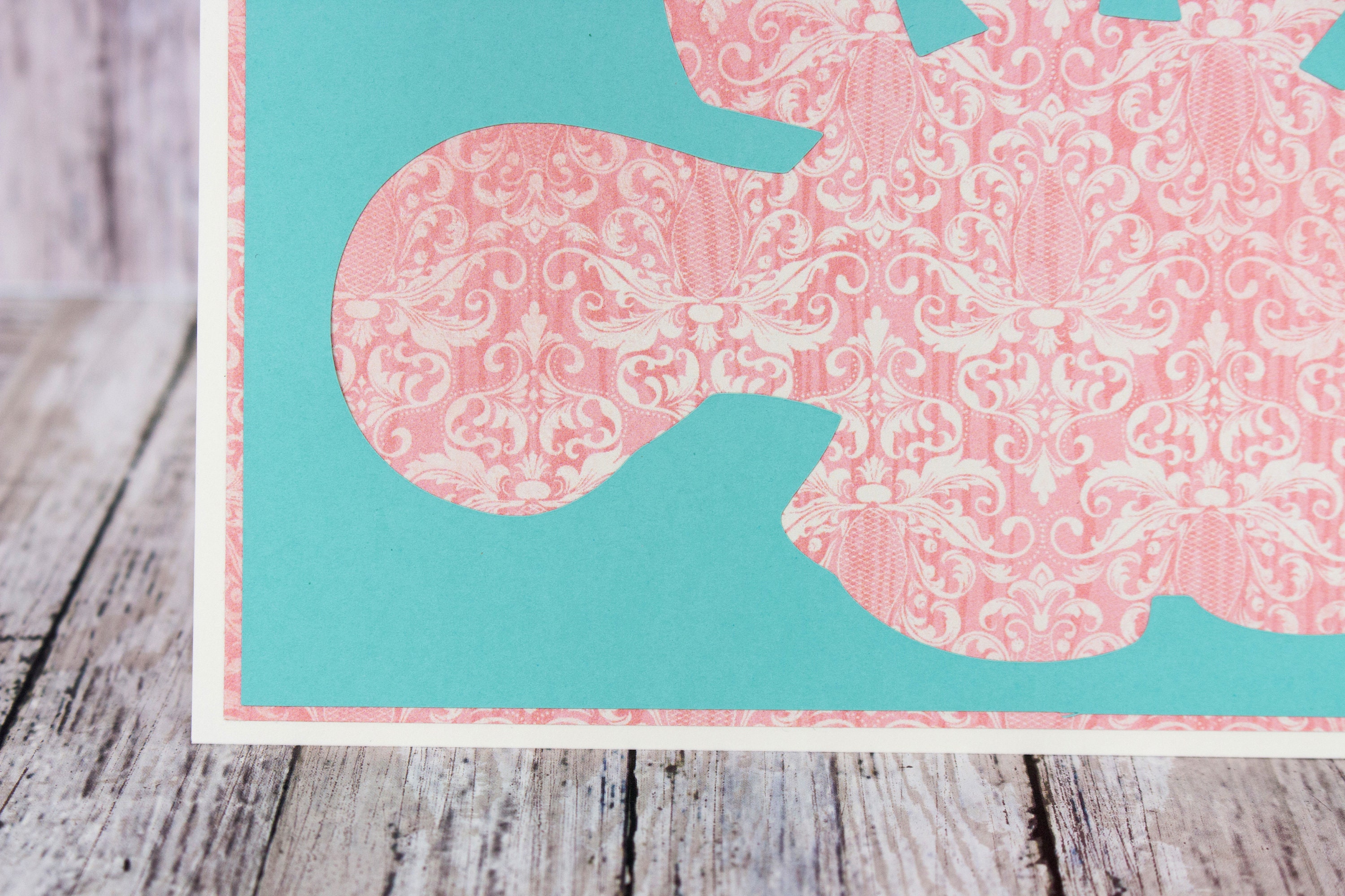 Baby Girl Dinosaur Card, Handmade Greeting, Baby Shower Gift, Newborn ...