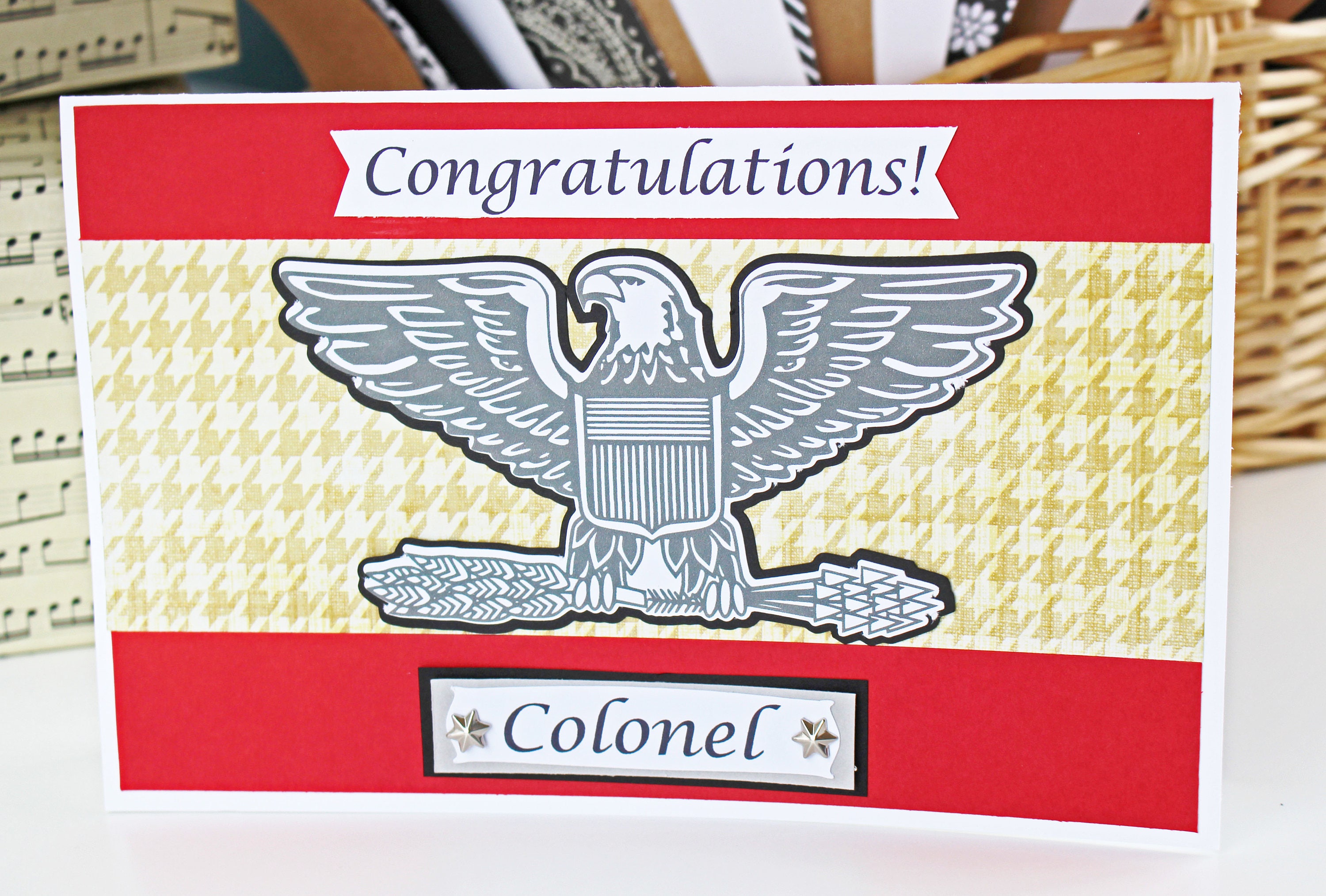 Military, Promotion, Handmade, Card, Lieutenant, Colonel, Captain ...