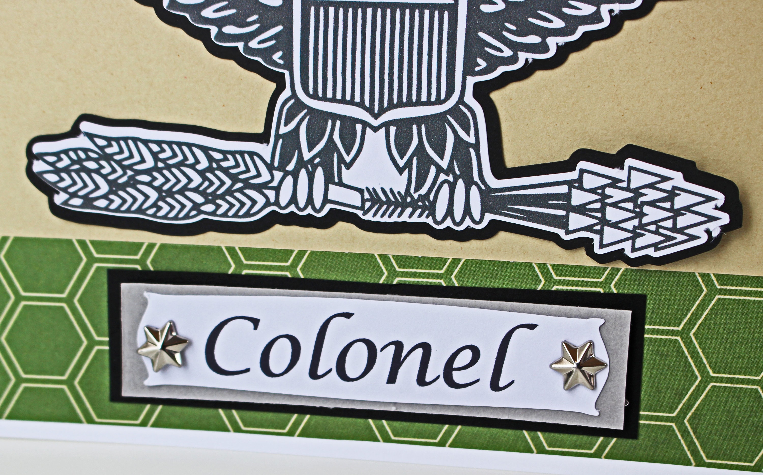 US Army Promotion Card, Enlisted or Officer Ranks, Handmade Army Card ...