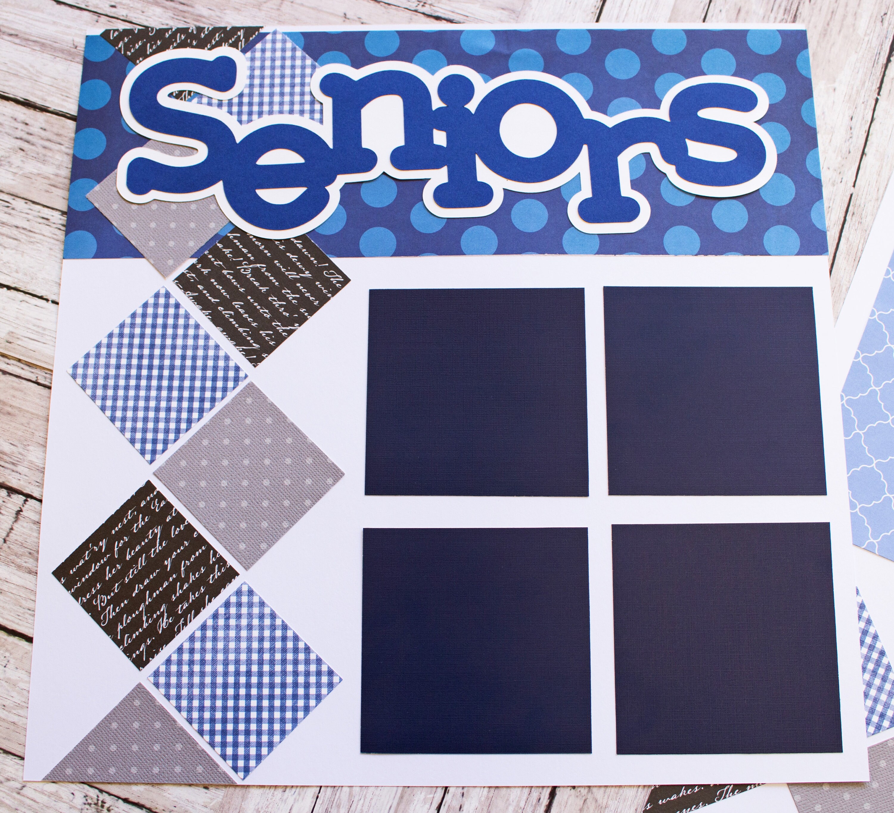 Any Color, Senior Year, High School, Scrapbook Page Set, Scrapbook Page ...