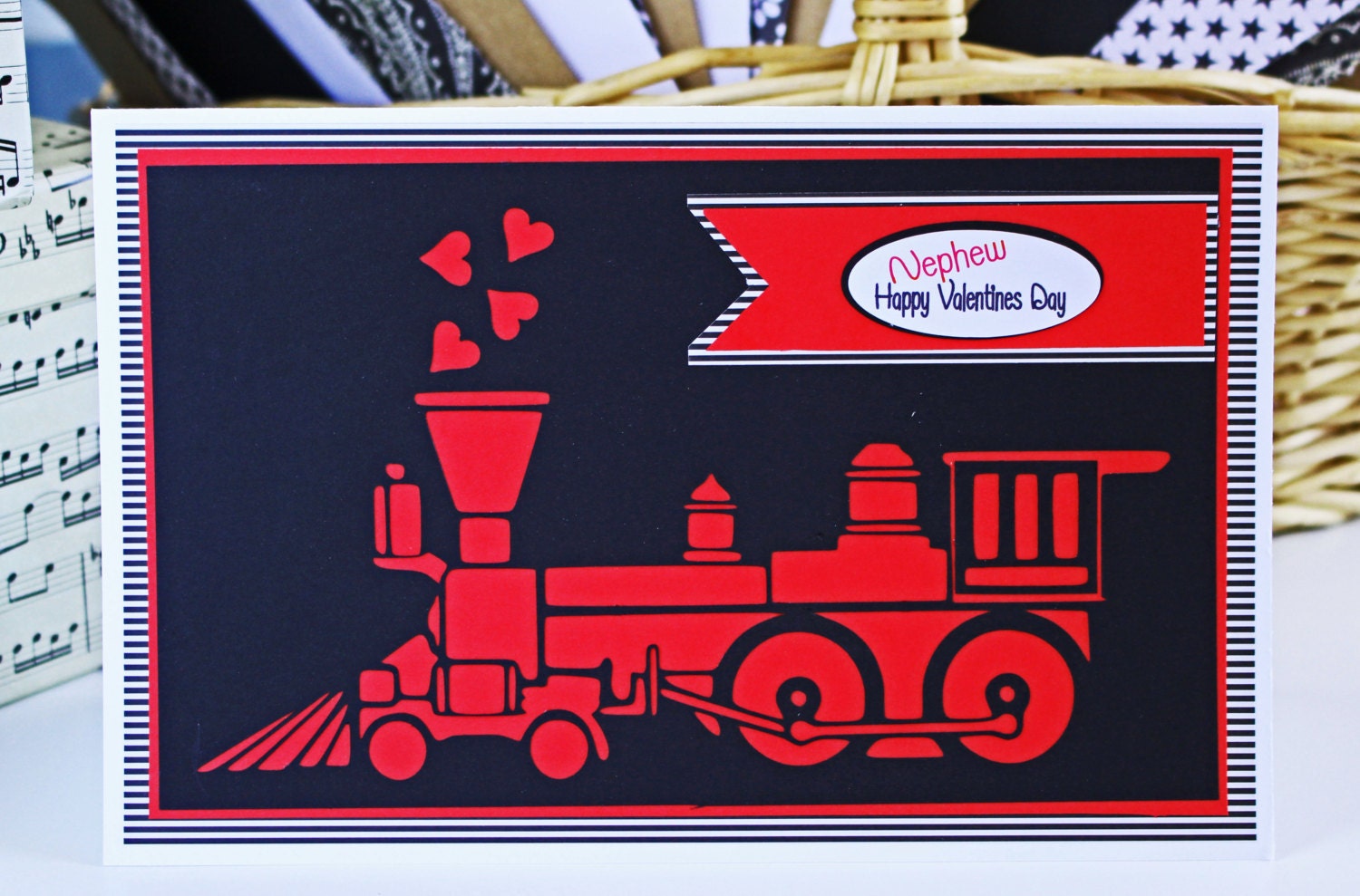 Locomotive Valentine Card, Boys Valentine Card, Teen Valentine Card ...