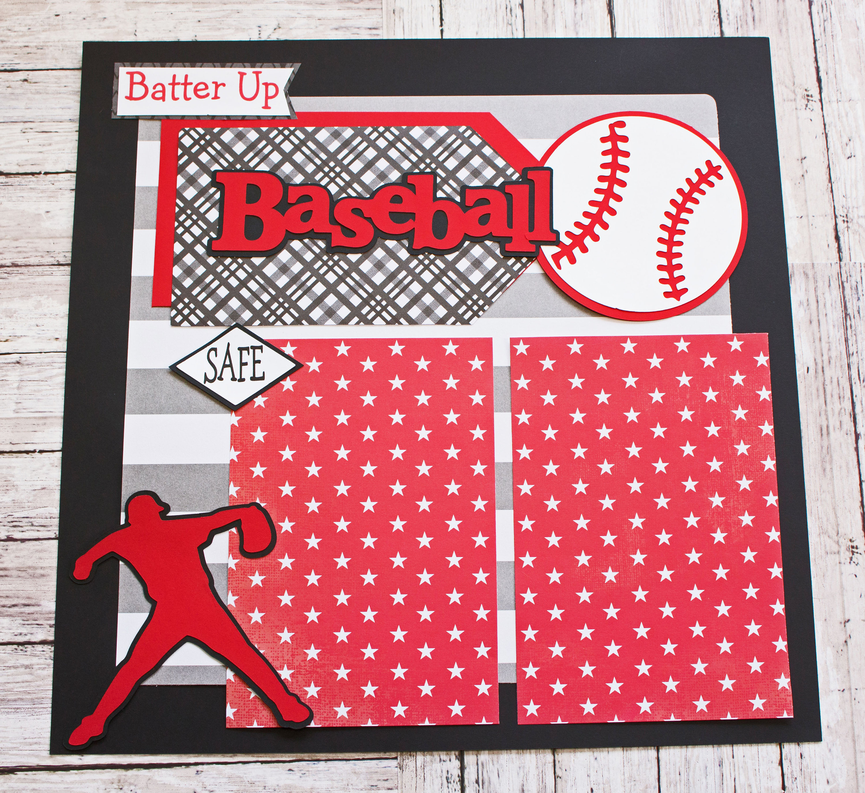 Pick Your Colors, Custom Made, Baseball Scrapbook Page Set, Premade ...