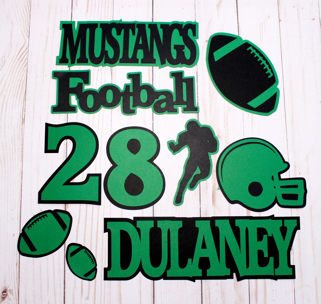 Any Color, Football Die Cut Set, Custom Set of 8, Team Color Theme ...