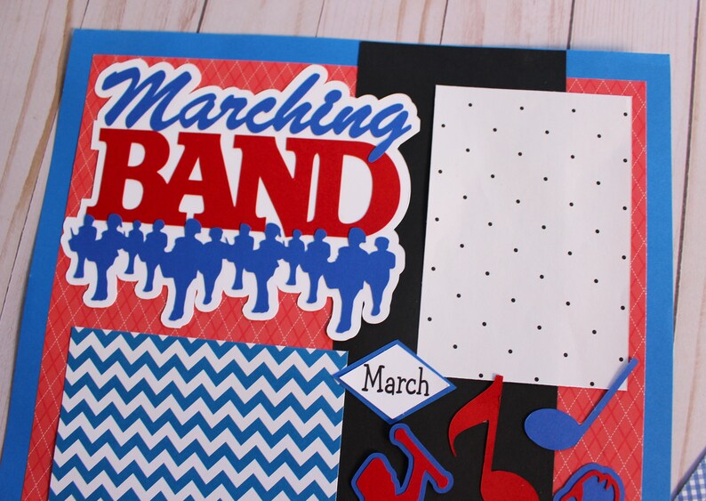 Custom School Colors Marching Band Scrapbook Page Set - Etsy