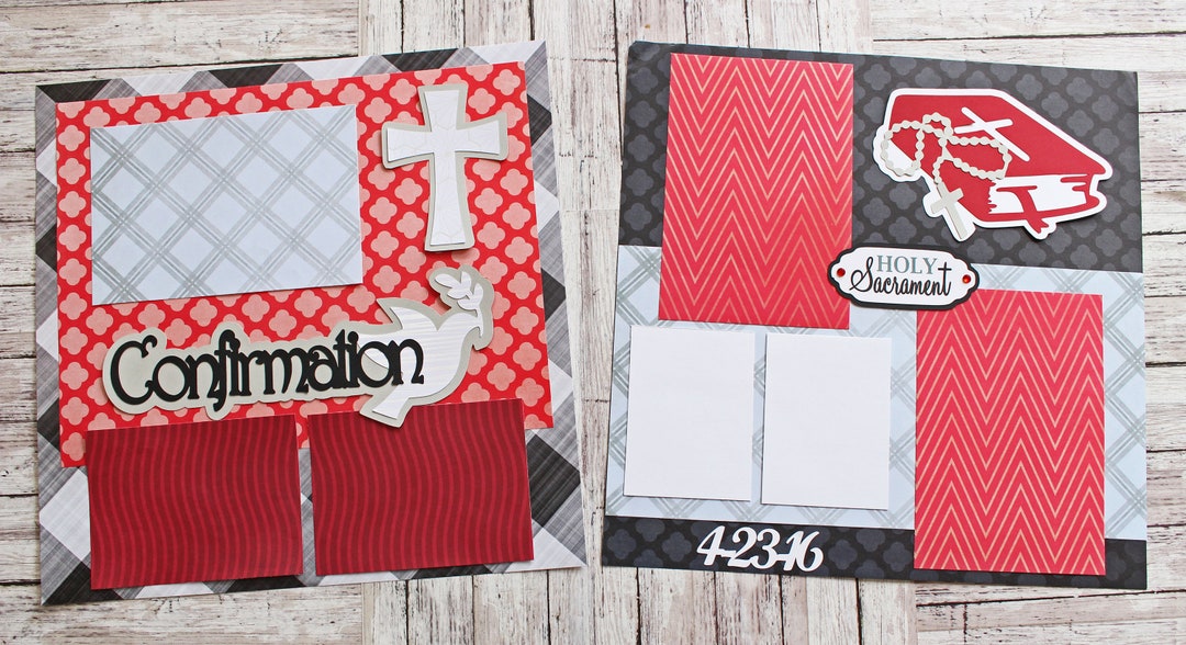 Any Color, Confirmation Scrapbook Page Set, Confirmed in Christ ...