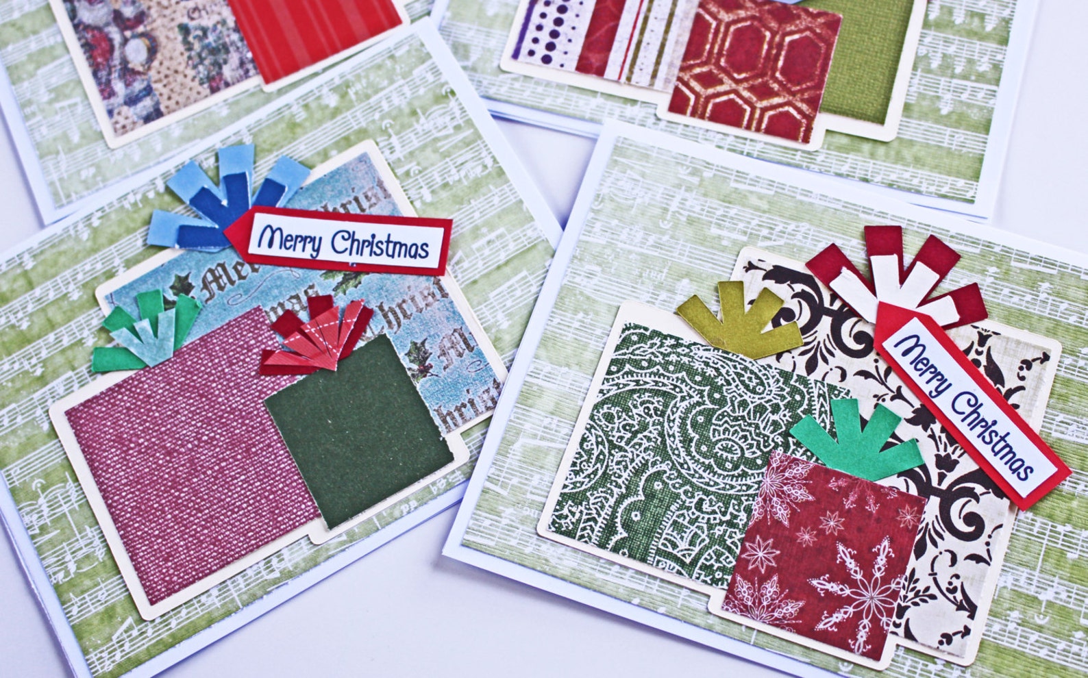 Set of 6 Christmas Present Cards Holiday Present Cards - Etsy