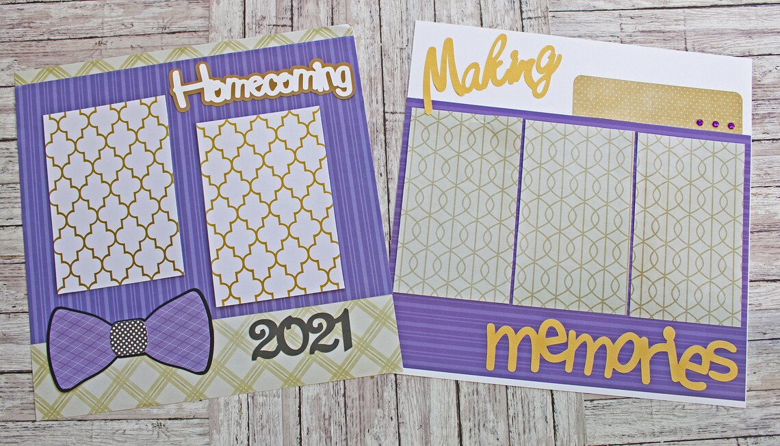 Any Color Homecoming Dance Homecoming Game Scrapbook Pages | Etsy