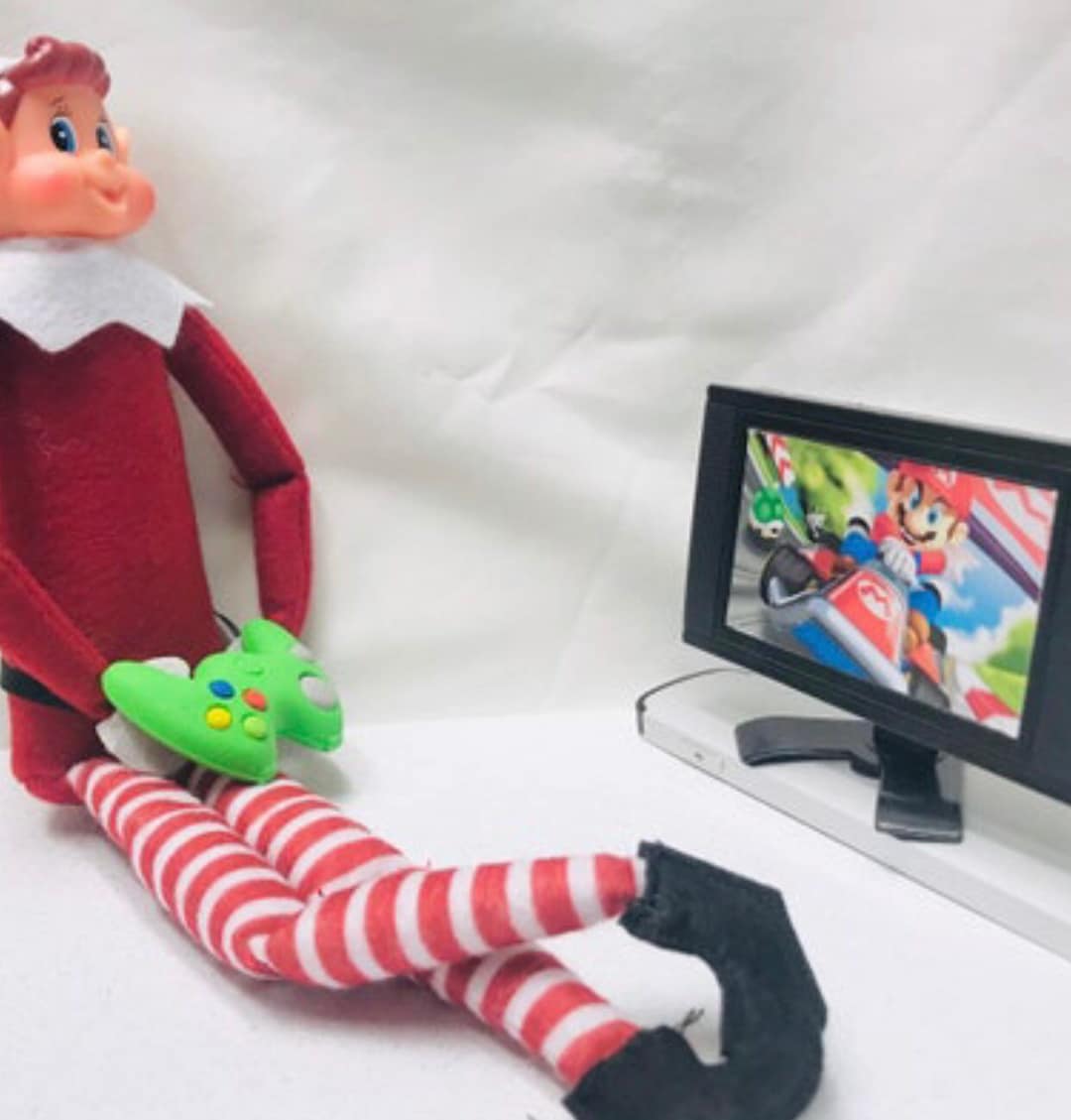Christmas Elf Props SUPER MARIO Game Monitor and Controller. (no Elf ...